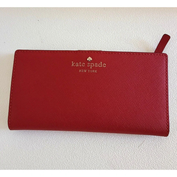 kate spade | Bags | Kate Spade Darcy Large Slim Bifold Snap Wallet ...